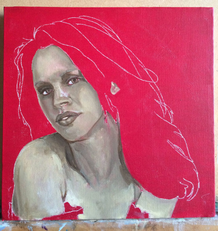 ladyonred30x30 – Jackie Whall Artist